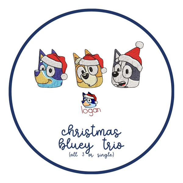 Christmas Bluey Trio – The Brookside Bobbin